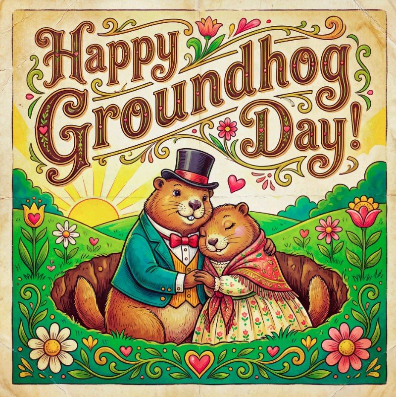 Jigsaw Puzzle | 121 pieces | Happy Groundhog Day! | Jigidi