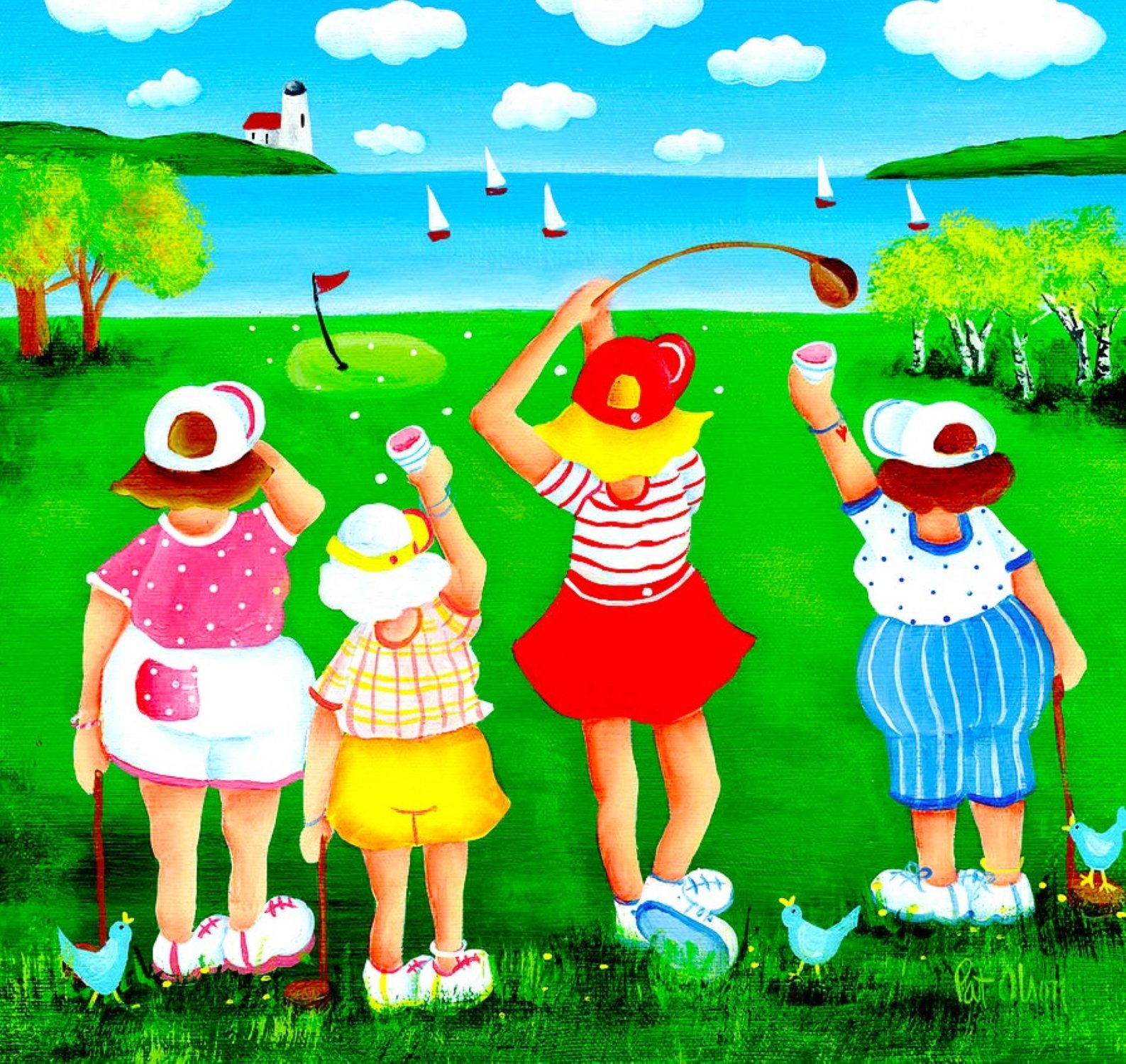 Solve Four Ladies Golf jigsaw puzzle online with 342 pieces