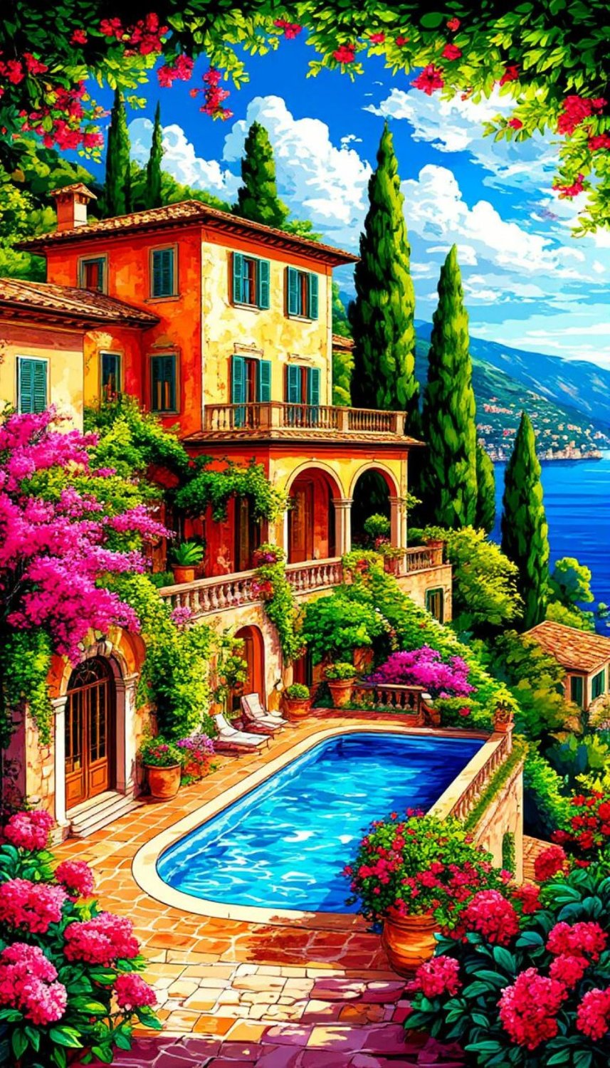 Jigsaw Puzzle | 252 pieces | Country Villa | Jigidi