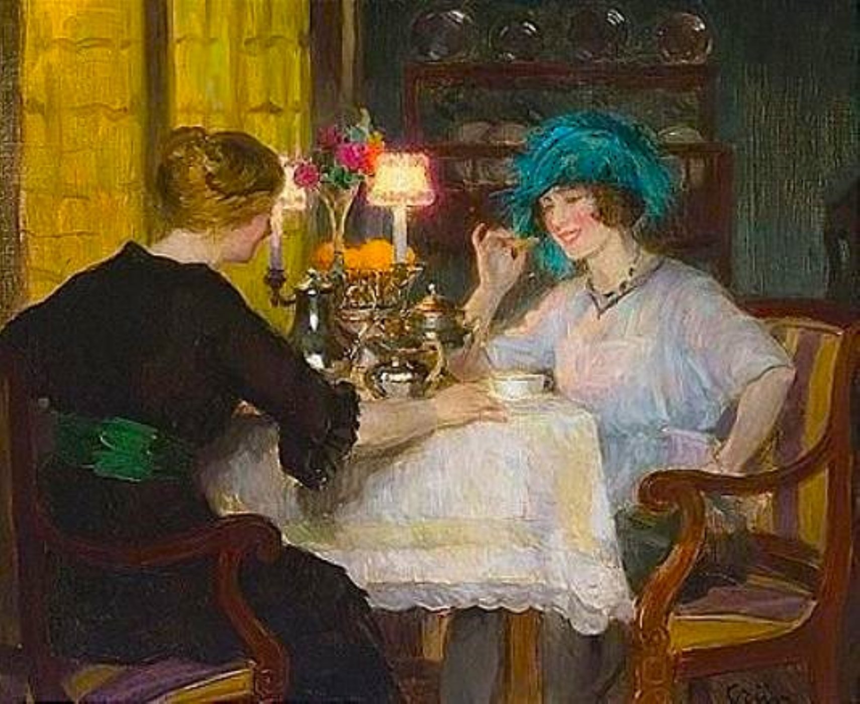 Solve Dining Out ~ Jules Alexander Grun (French, 1868- 1934) jigsaw ...