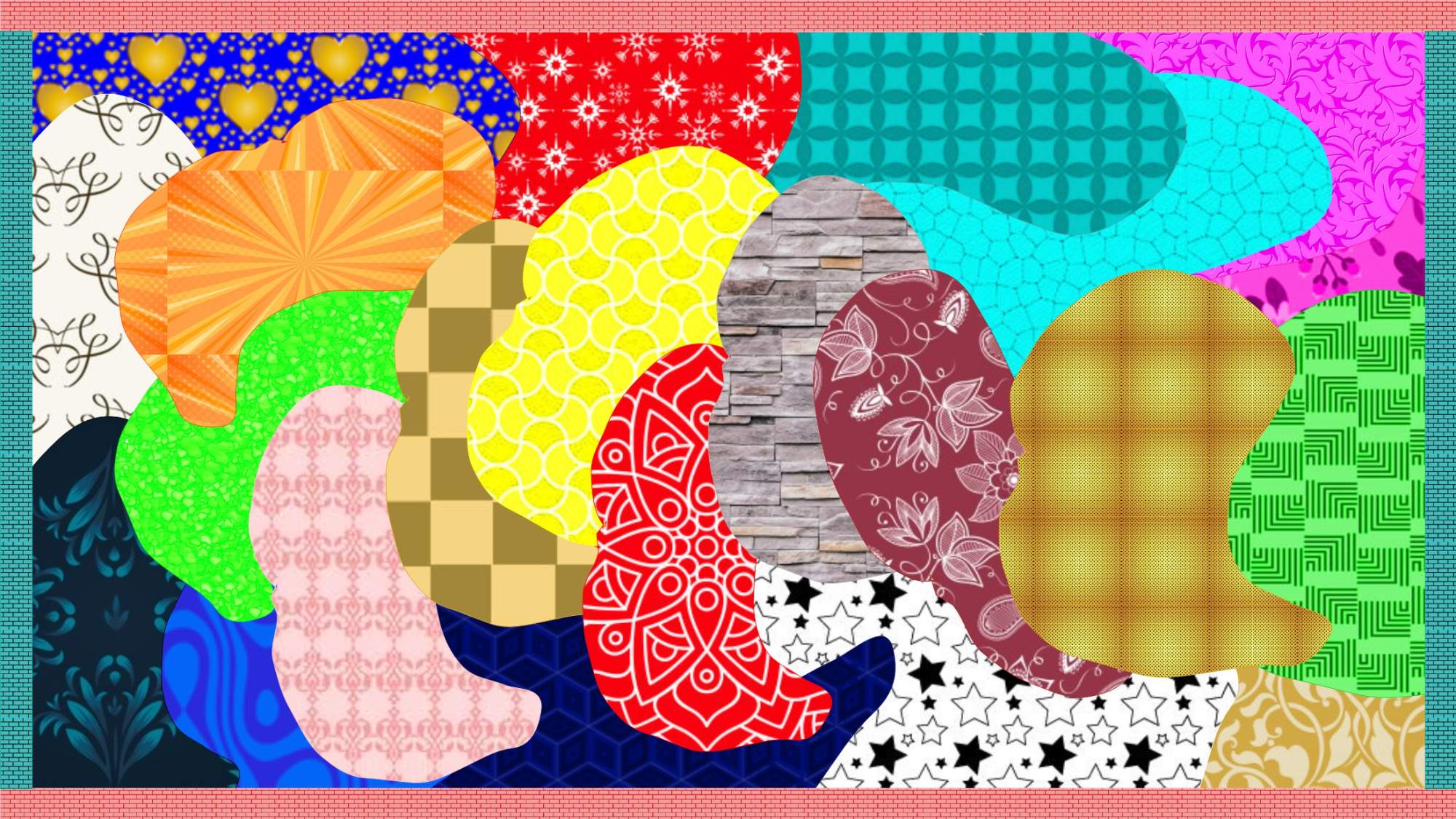 Solve Pattern Mix jigsaw puzzle online with 350 pieces