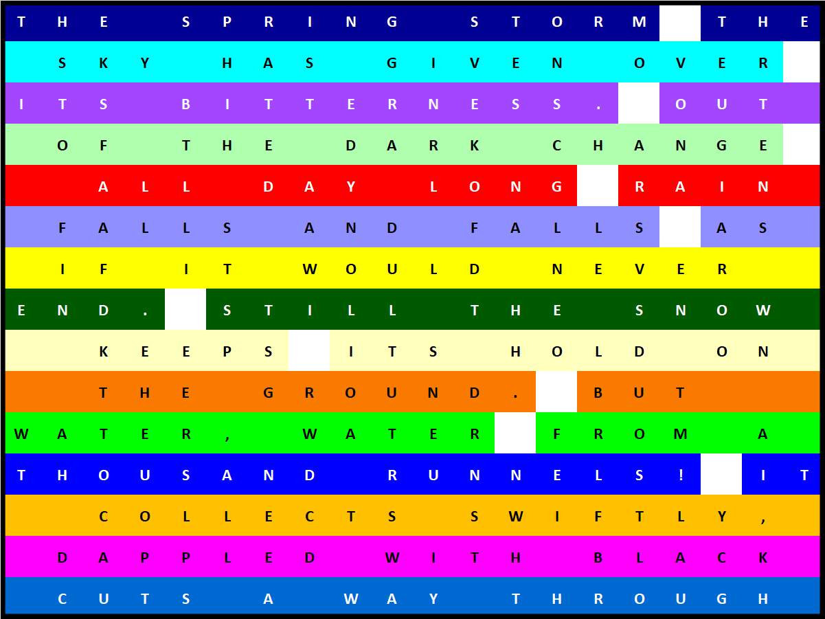 Solve Word 185 Poems by William Carlos Williams - The Spring Storm 300 ...