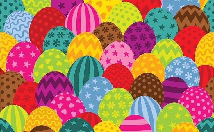 Solve Funky Easter Eggs jigsaw puzzle online with 77 pieces