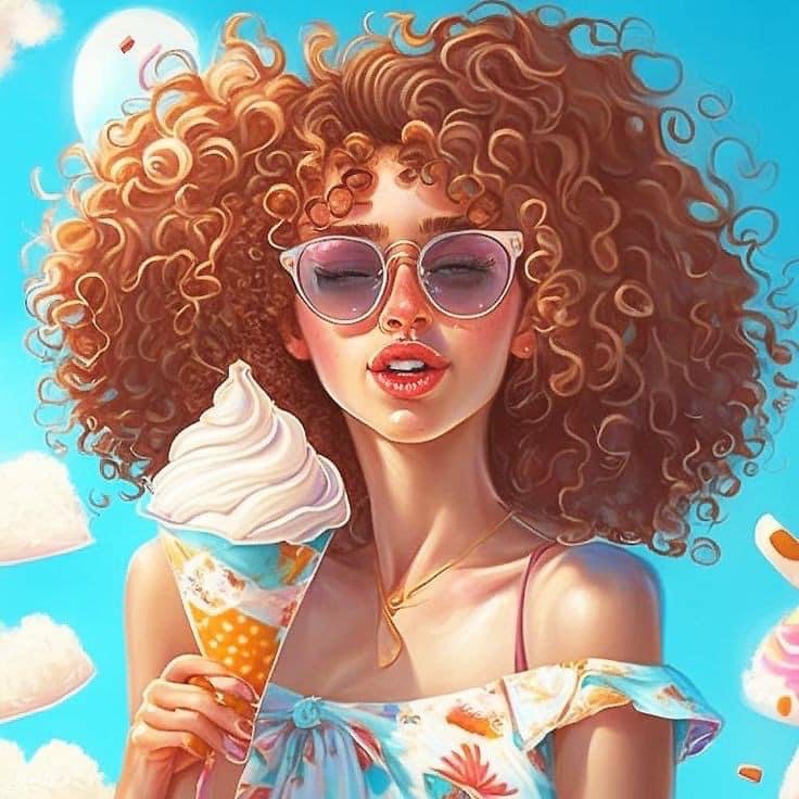 Solve Enjoying a ice cream cone jigsaw puzzle online with 156 pieces