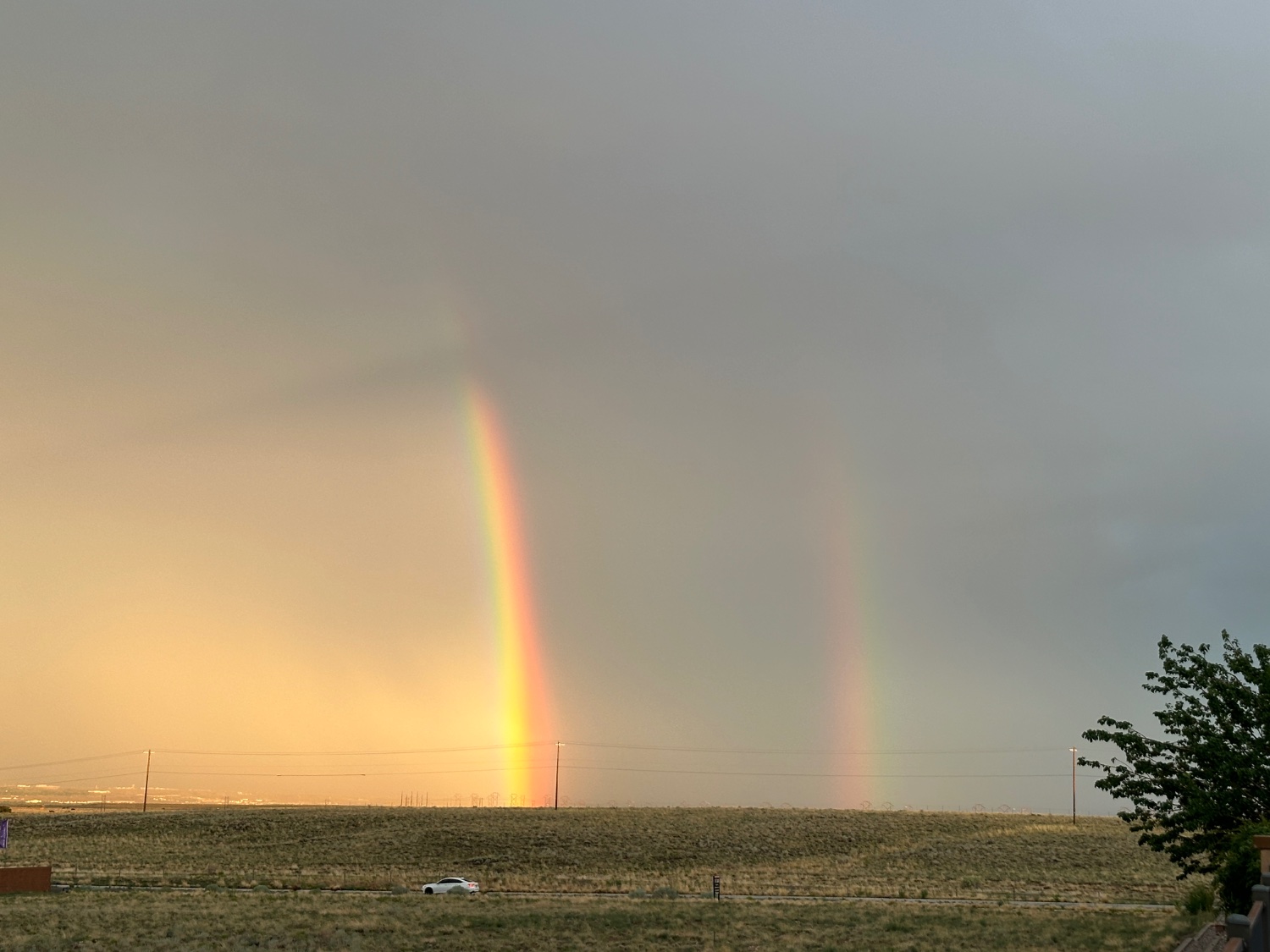 Solve Double rainbows! jigsaw puzzle online with 35 pieces