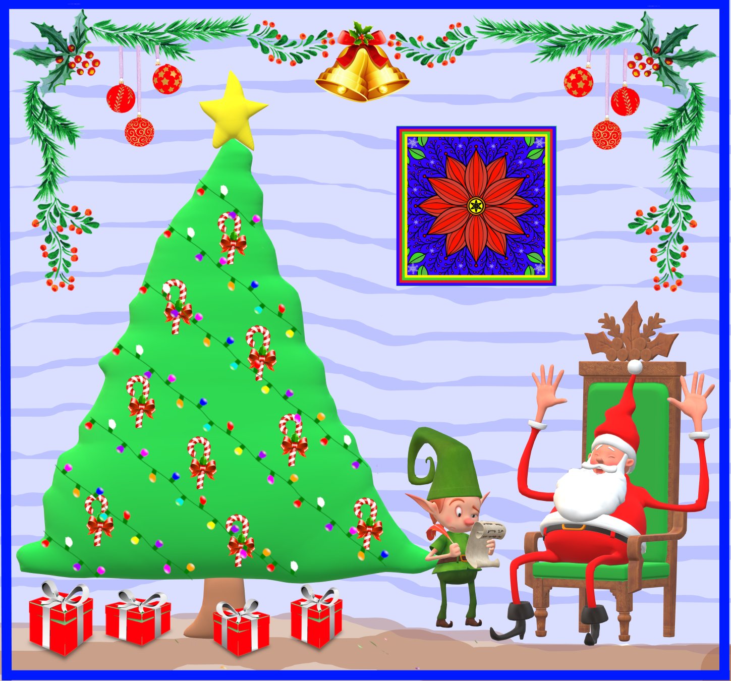 Solve Frustrated Santa Paint 3d plus clipart and mini mandala jigsaw ...