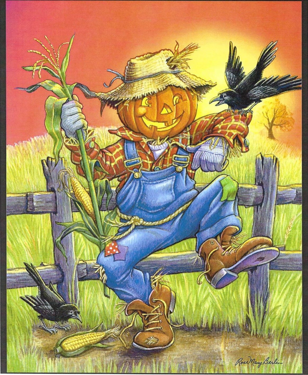 Solve Scarecrow and Friends (X-Large) jigsaw puzzle online with 300 pieces