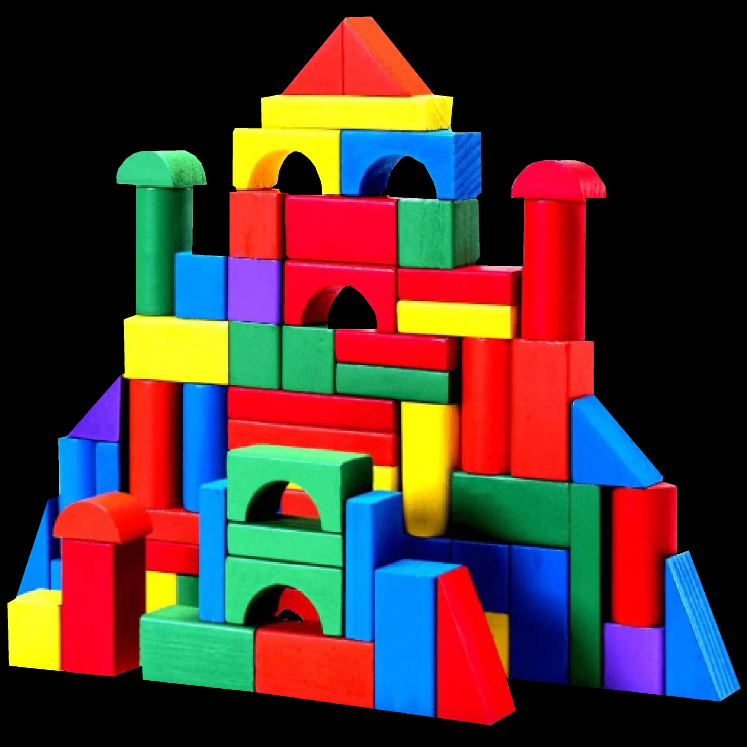 Solve building blocks jigsaw puzzle online with 100 pieces
