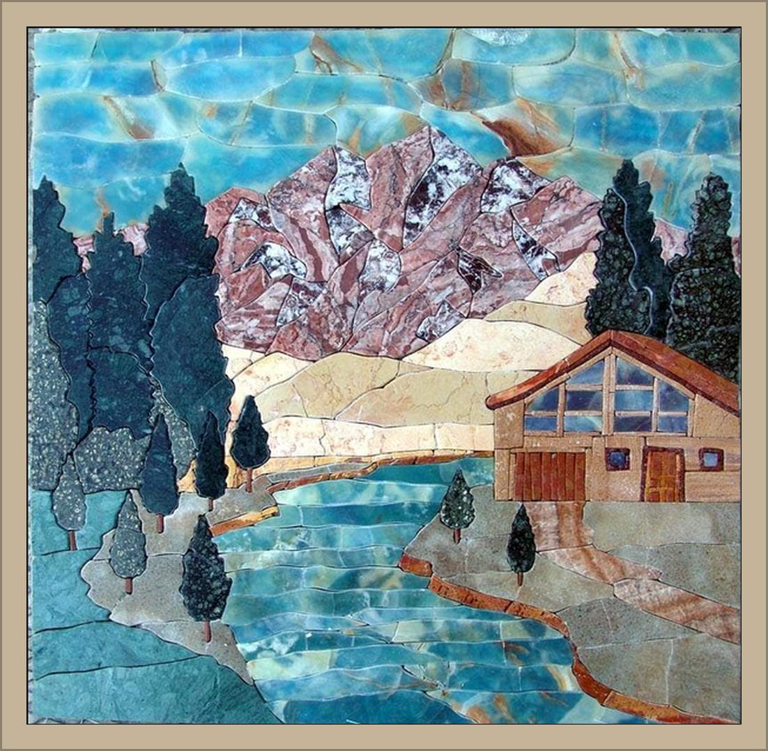 Solve A mosaic river runs thru it.... jigsaw puzzle online with 49 pieces