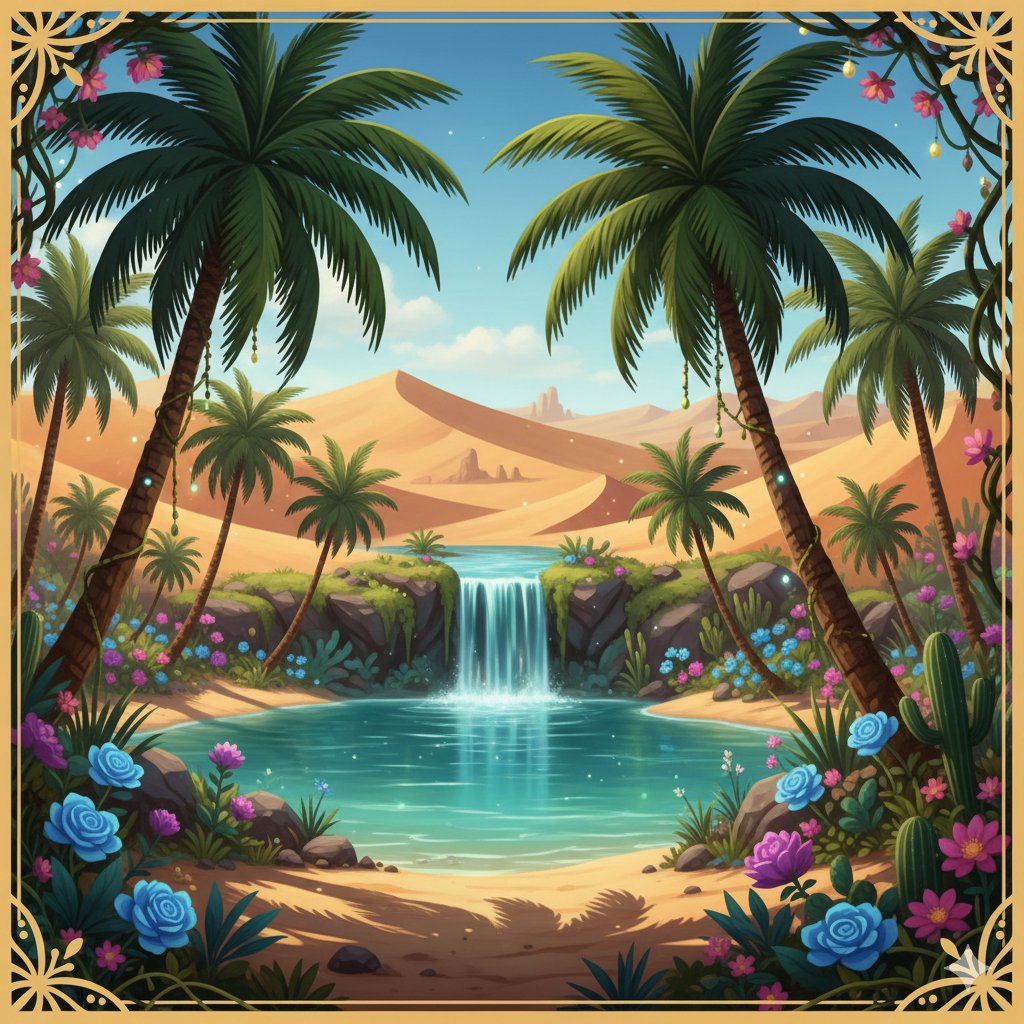 Solve [0114-1] Oasis jigsaw puzzle online with 81 pieces