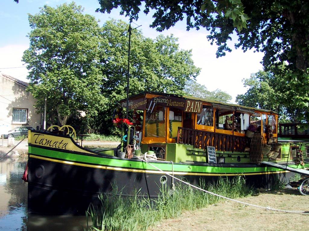 Solve Floating grocery store, Canal du Midi jigsaw puzzle online with ...