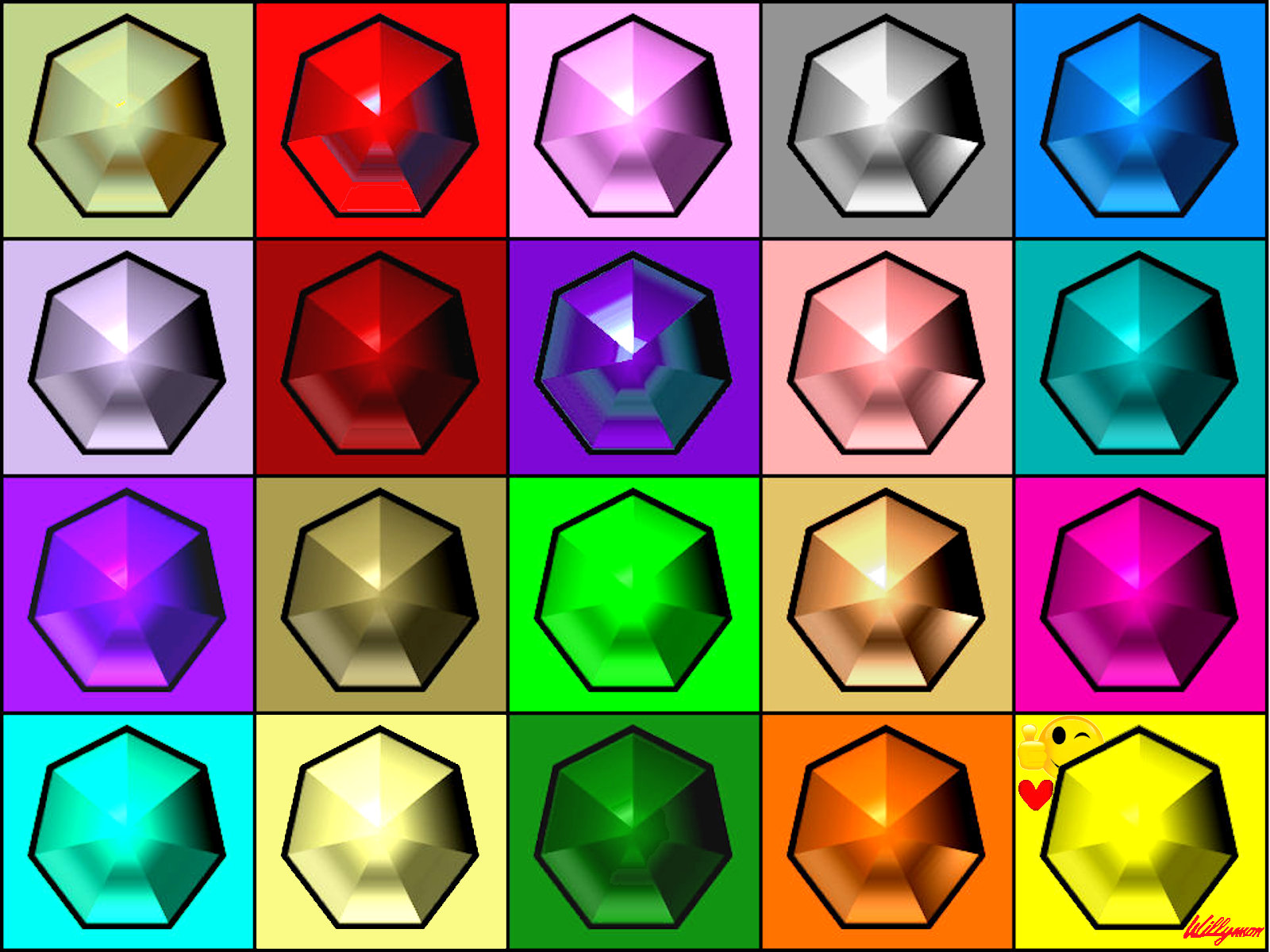 Solve 5 x 4 heptagon jigsaw puzzle online with 221 pieces