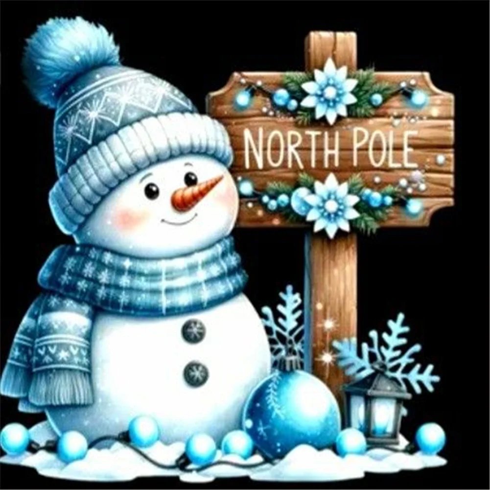 Solve Snowman jigsaw puzzle online with 9 pieces