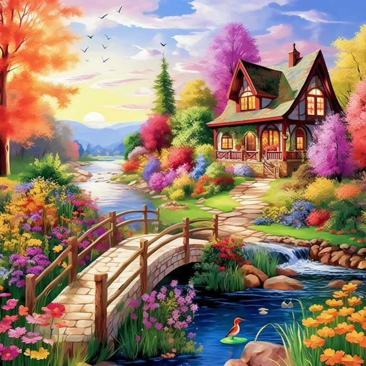 Solve Water under the Bridge jigsaw puzzle online with 81 pieces