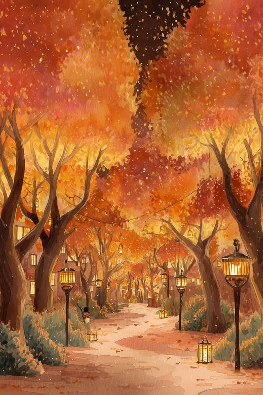 Solve Autumn Path jigsaw puzzle online with 40 pieces