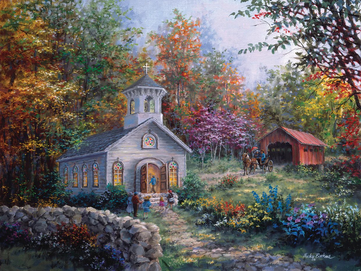 Solve Worshhip in the Country by Nicky Boehme jigsaw puzzle online with ...