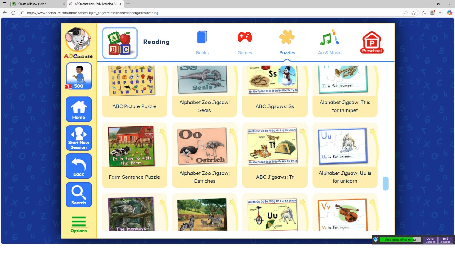 Solve ABC Mouse All Reading Puzzles Part 7 out of 9 jigsaw puzzle ...