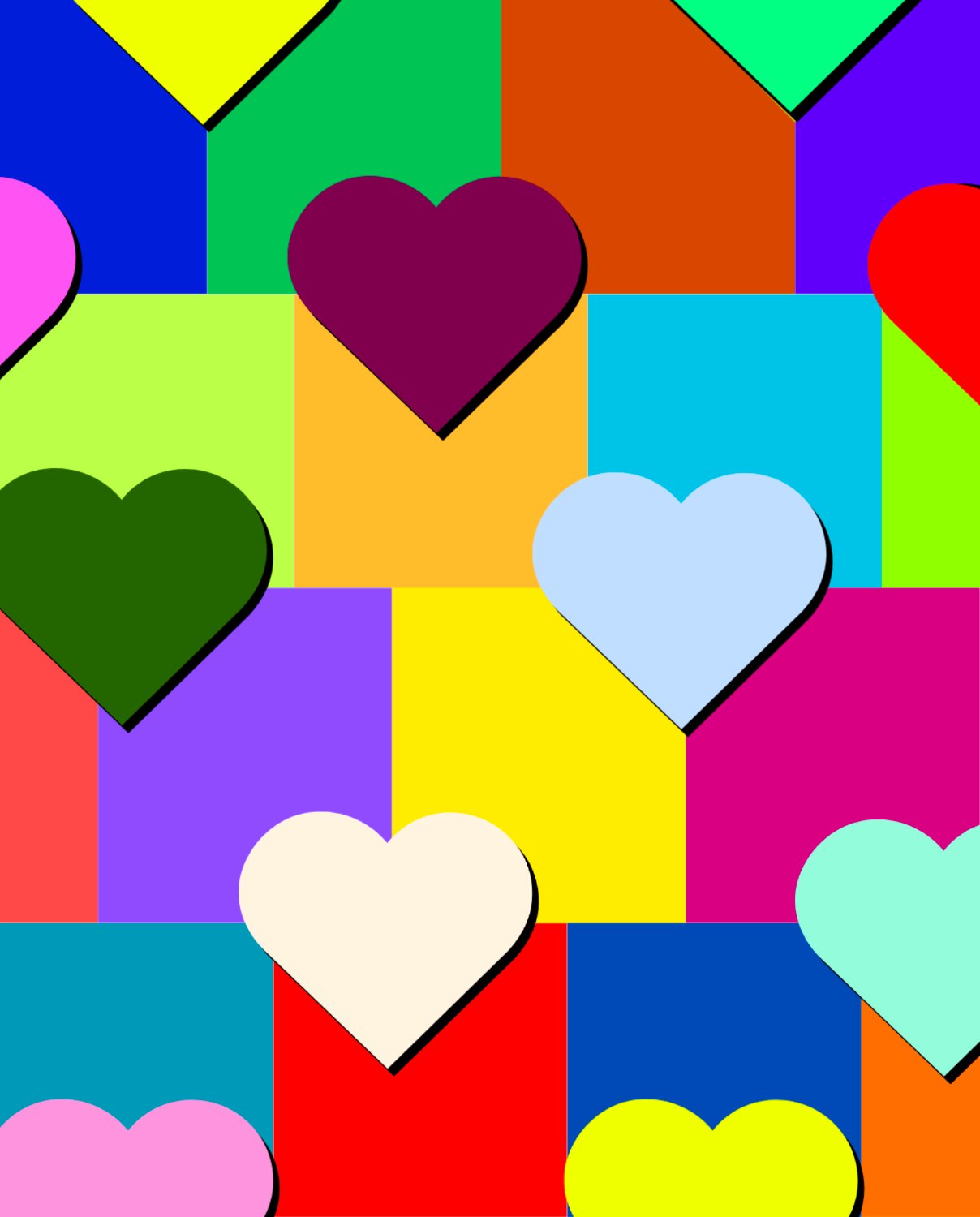 Solve Heart Shapes Mashup jigsaw puzzle online with 154 pieces