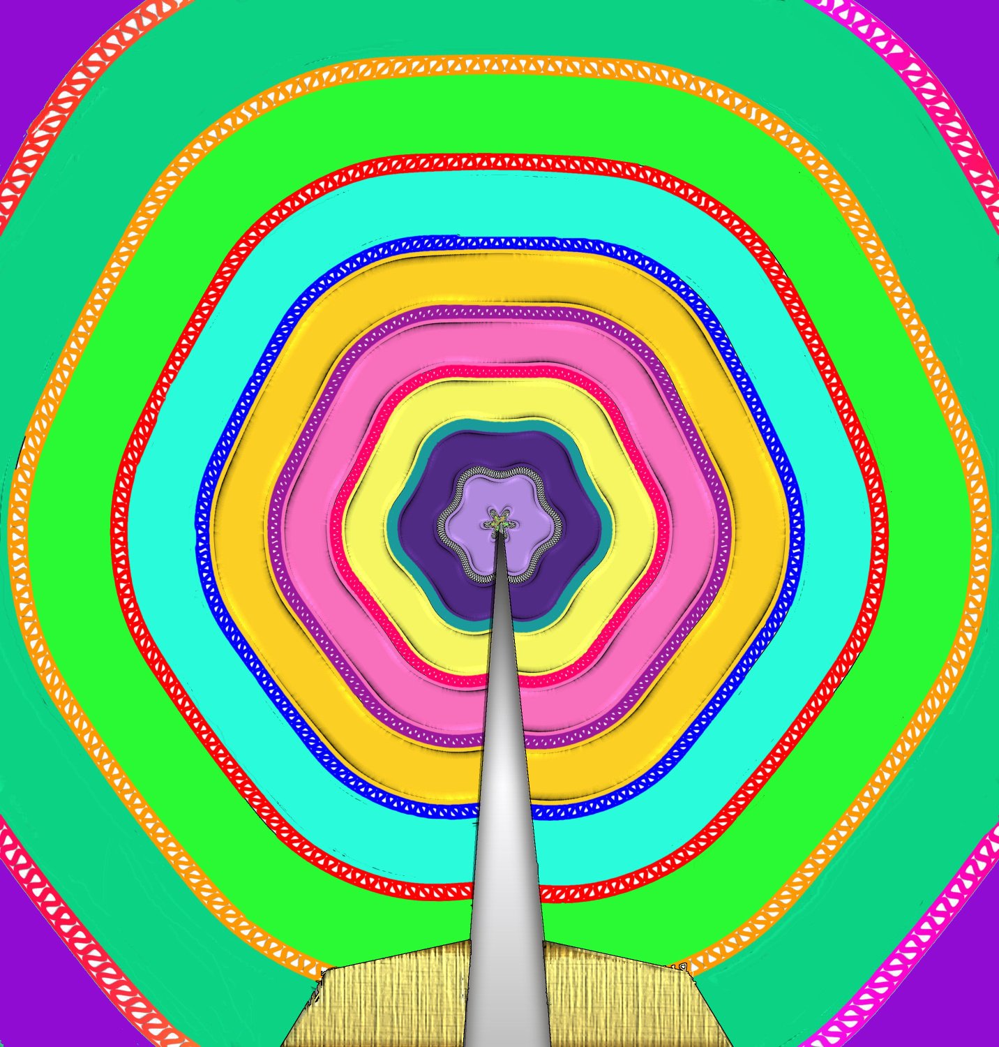 Solve WAVY TARGET jigsaw puzzle online with 100 pieces