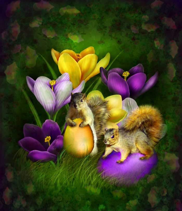 Solve Squirrels jigsaw puzzle online with 156 pieces