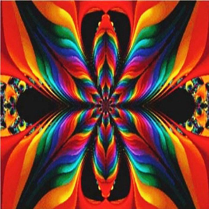 Solve STARBURST OR FLAMING FLOWER POWER jigsaw puzzle online with 81 pieces
