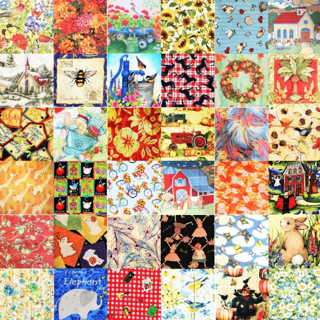 Solve PATCHWORK SUSAN WINGET 6 jigsaw puzzle online with 64 pieces
