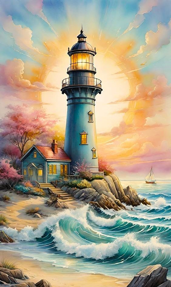 Solve Large Lighthouse After the Storm.... jigsaw puzzle online with 24 ...