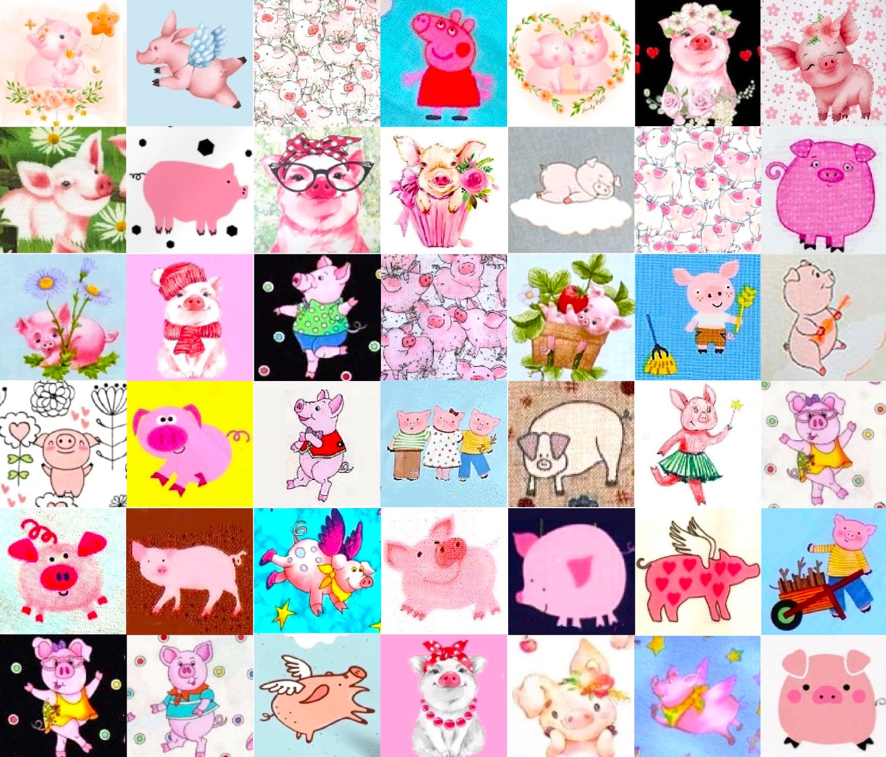 Solve PATCHWORK PIGS 2 jigsaw puzzle online with 378 pieces