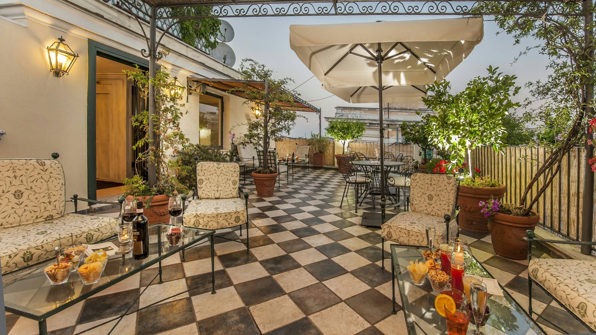 Solve Terrace of the Hotel Nord Nuova Roma, located in Rome, Italy ...
