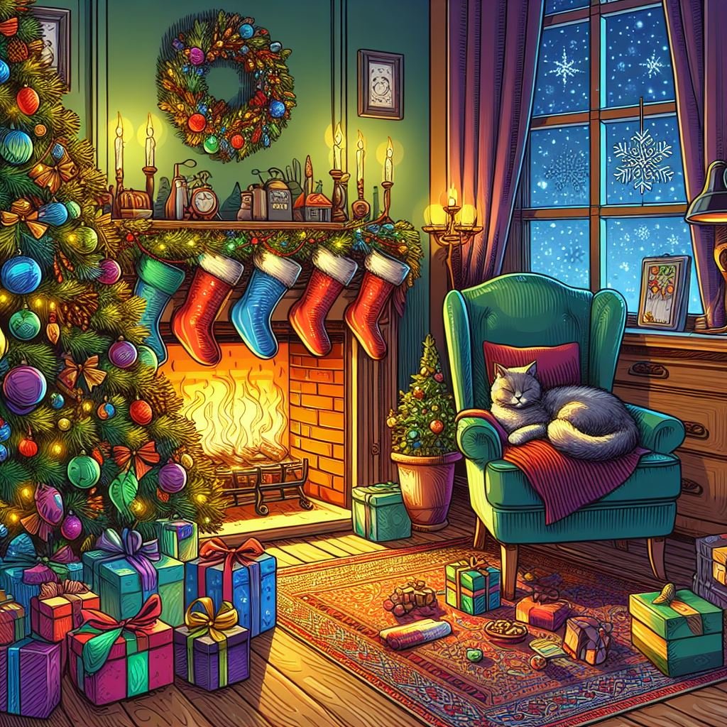 Solve Peaceful Christmas jigsaw puzzle online with 121 pieces