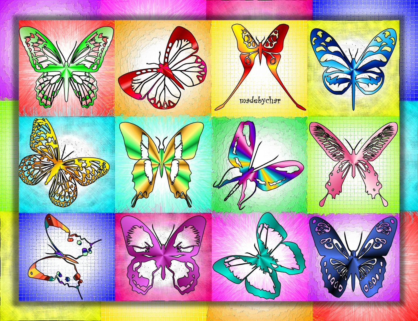Solve Butterflies fluttering by... jigsaw puzzle online with 12 pieces