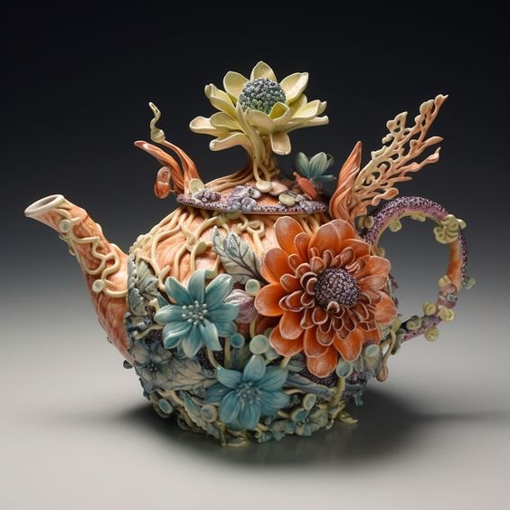 Jigsaw Puzzle | 16 pieces | Ceramics - Teapot - Floral 4 (9 - 81 Pieces ...