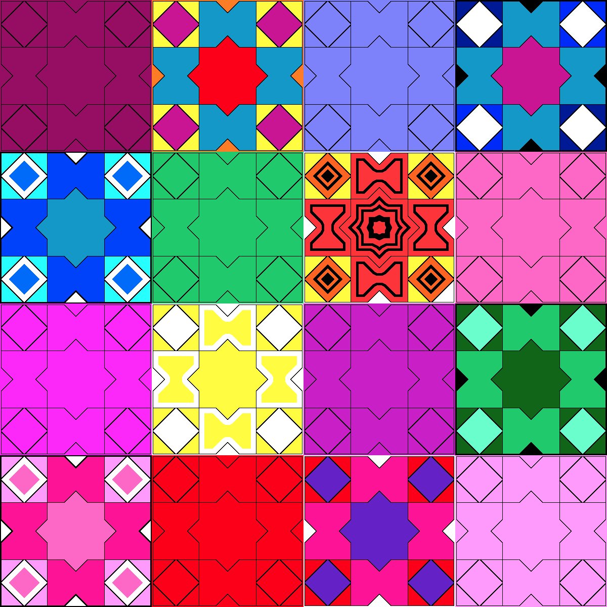 Solve Tiles 4 jigsaw puzzle online with 100 pieces