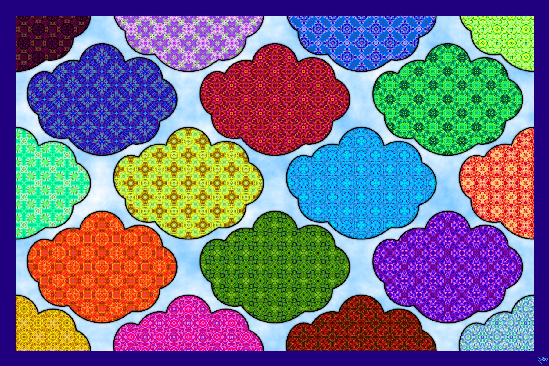 Solve Pattern Clouds!! ~ M jigsaw puzzle online with 96 pieces