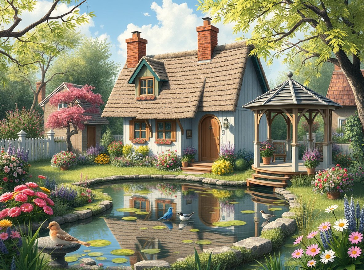 Solve Cottage Dreams jigsaw puzzle online with 252 pieces