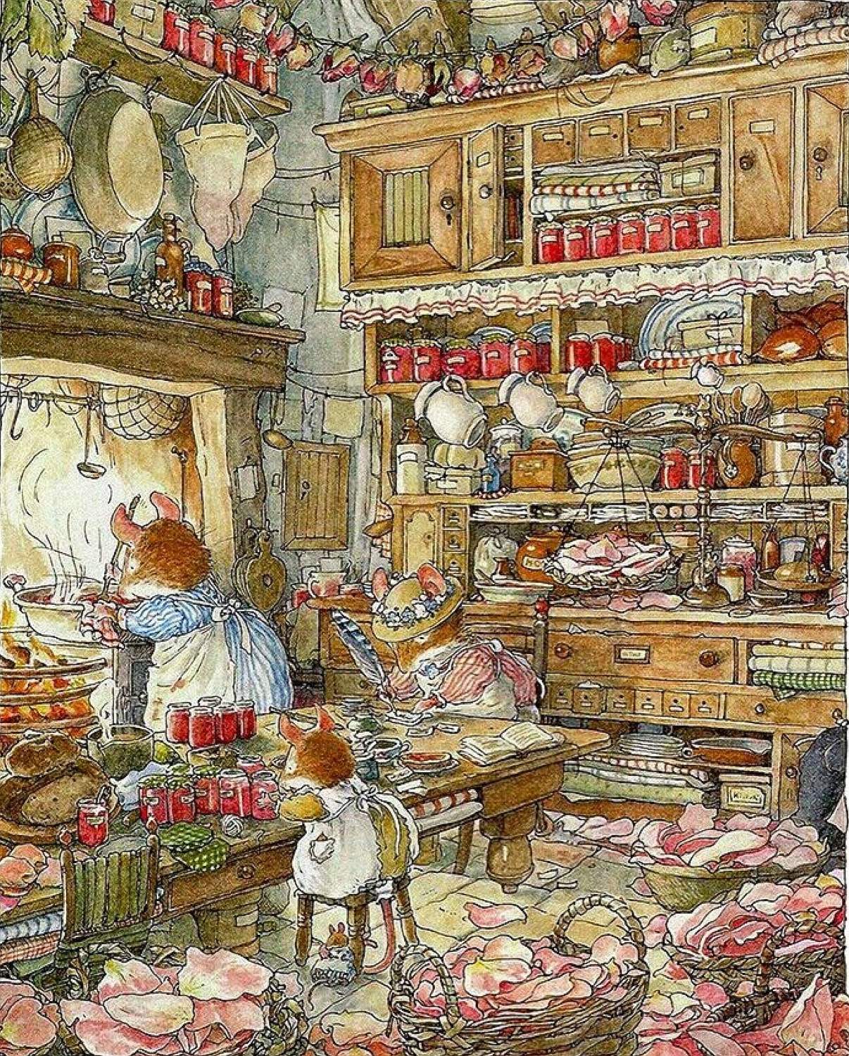 Jigsaw Puzzle | 550 pieces | Jill Barklem - lovely mice | Jigidi