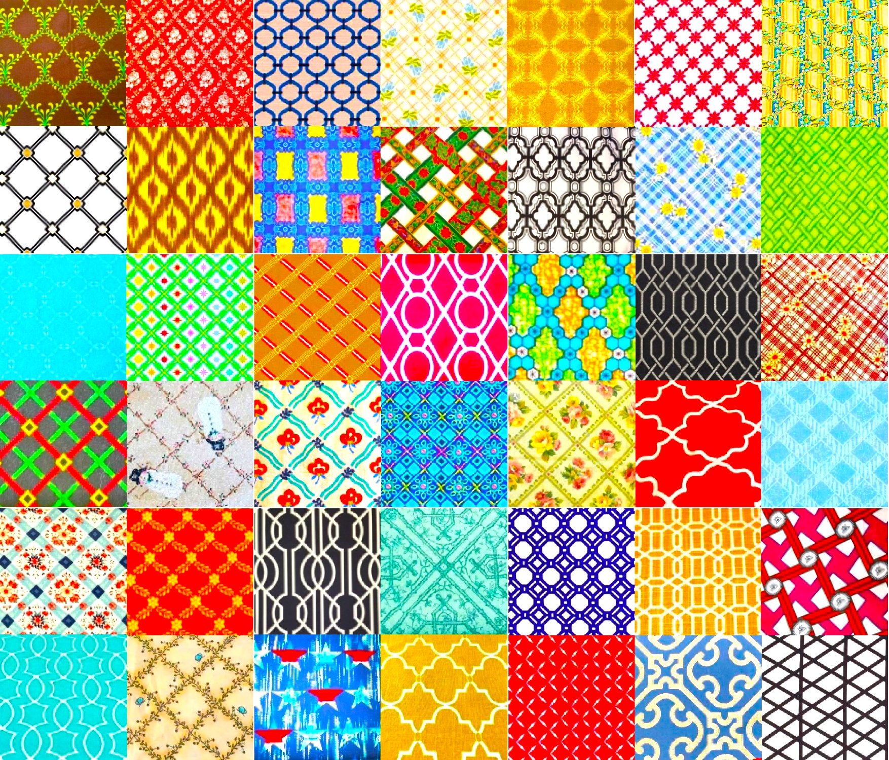 Solve PATCHWORK LATTICE 7 jigsaw puzzle online with 378 pieces