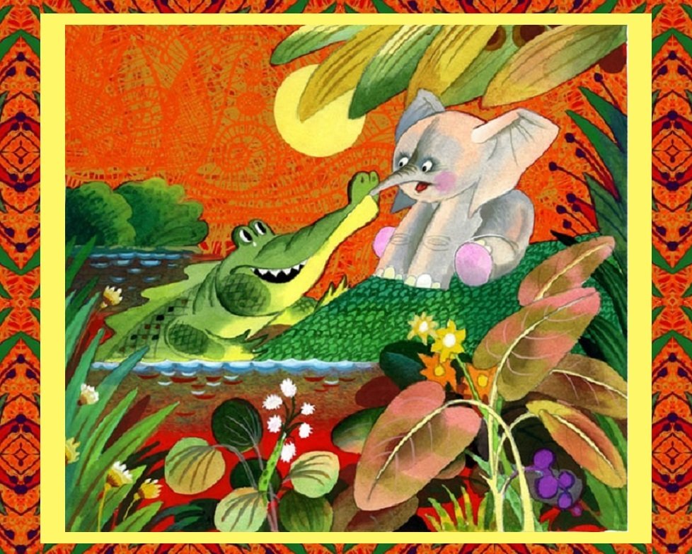 Puslespil | 195 brikker | Why the Elephant has a Long Nose | Jigidi