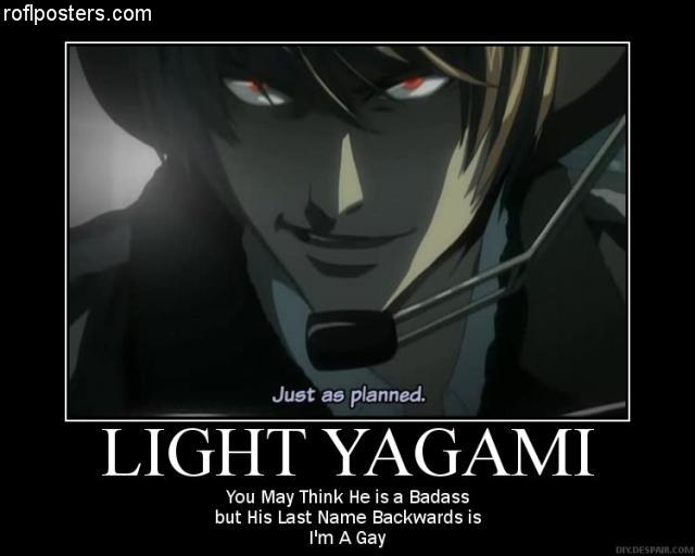 Solve light yagami (i'm a gay backwords) jigsaw puzzle online with 30 ...