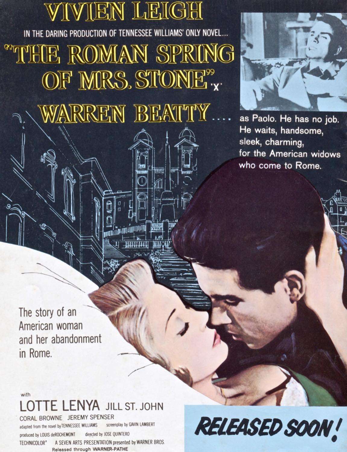 Solve THE ROMAN SPRING OF MRS STONE - 1962 POSTER - VIVIEN LEIGH ...