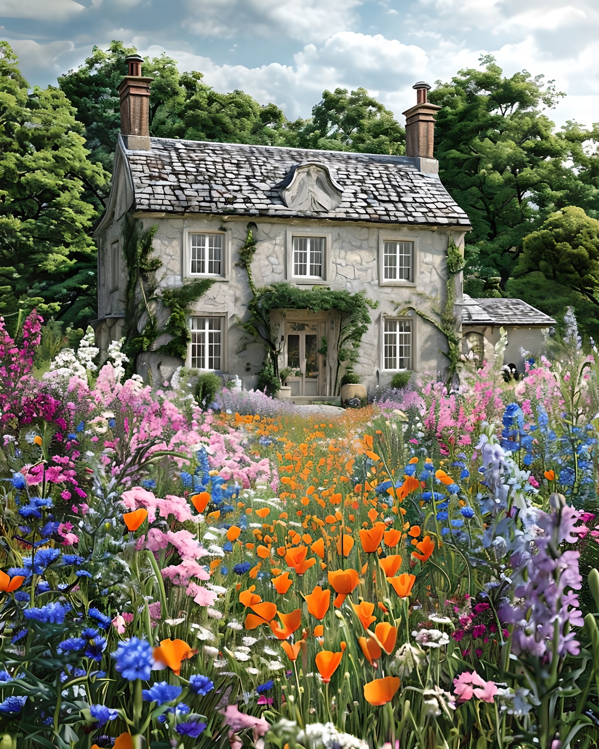Solve English Manor (resize 12 - 550)) jigsaw puzzle online with 63 pieces