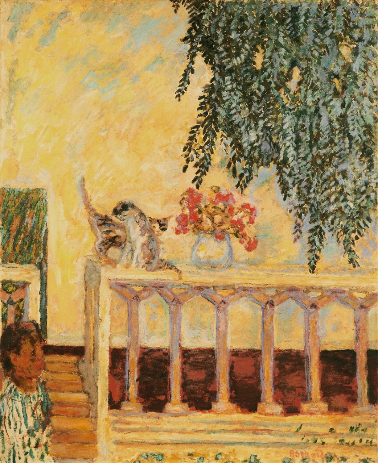 Solve Pierre Bonnard - (French, 1867 - 1947) - Cats on the Railing ...