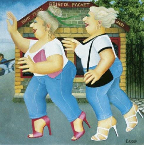 Jigsaw Puzzle | 49 pieces | Beryl Cook Artwork - 'Plymouth Life' | Jigidi