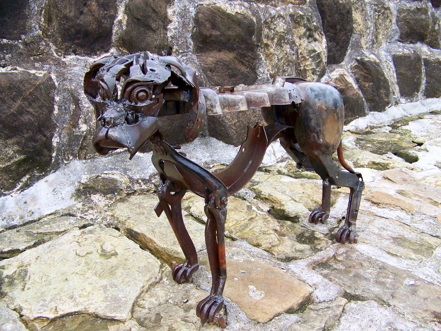 Solve Scrap Metal Dog I jigsaw puzzle online with 88 pieces