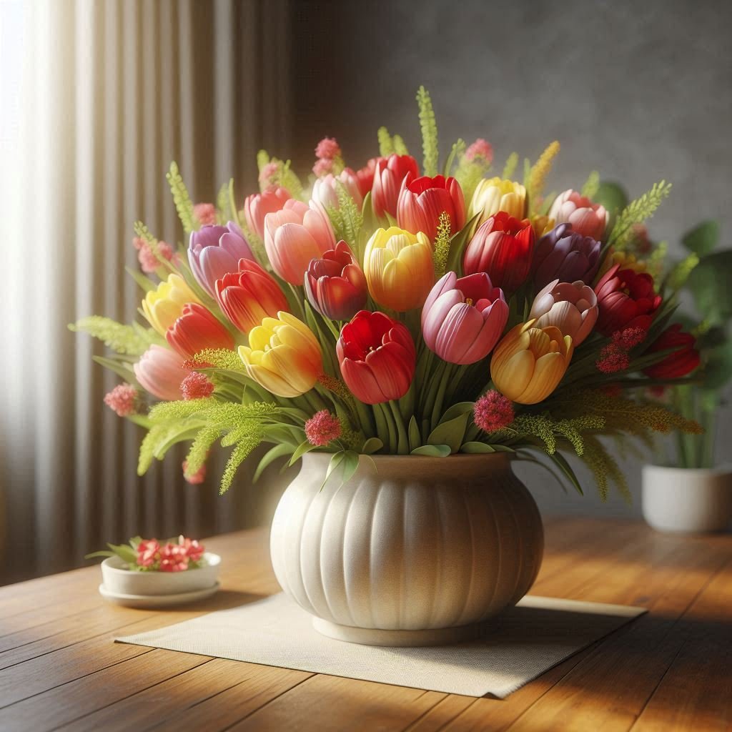 Solve Váza s květinami jigsaw puzzle online with 49 pieces