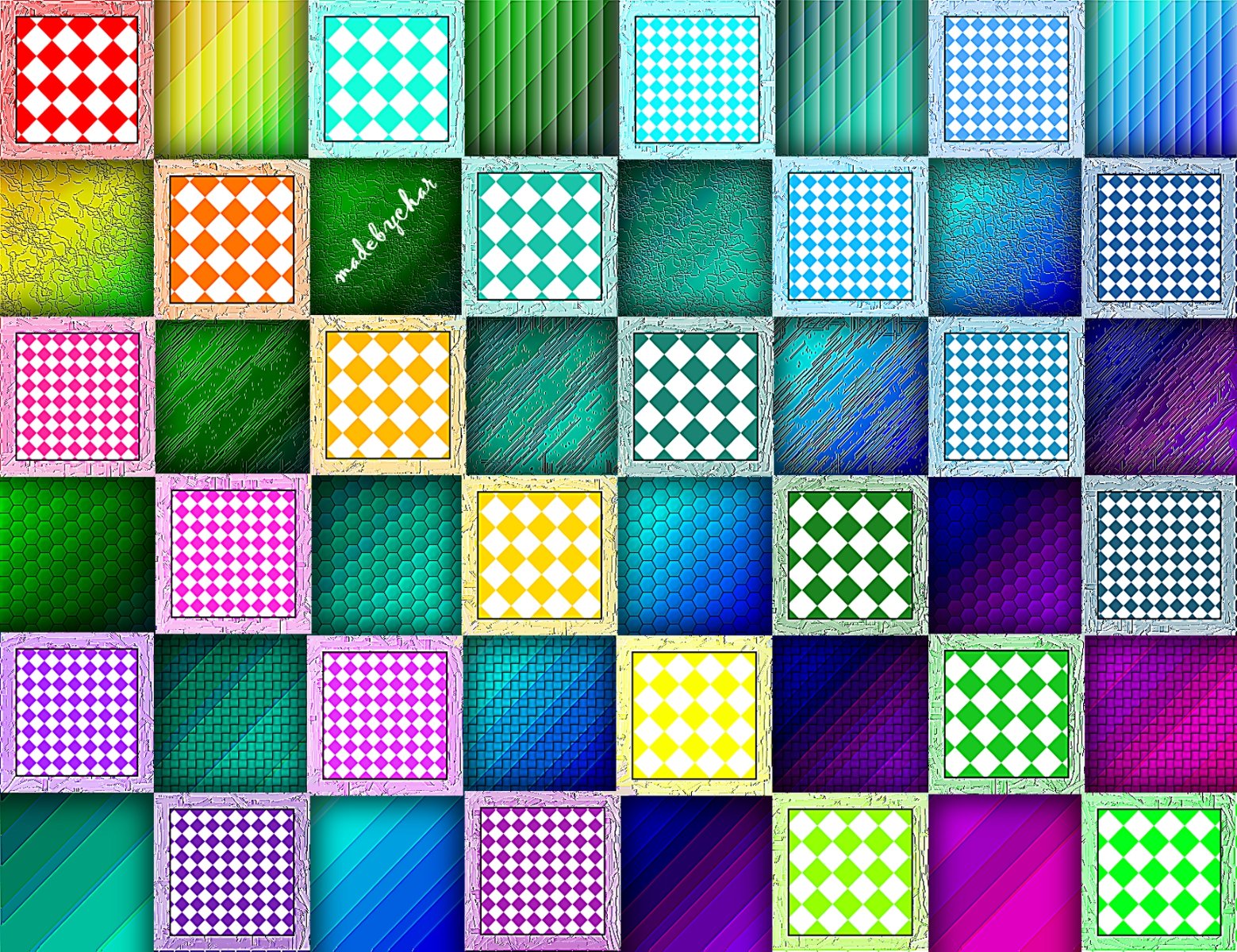 Solve Diamonds and Squares... jigsaw puzzle online with 48 pieces