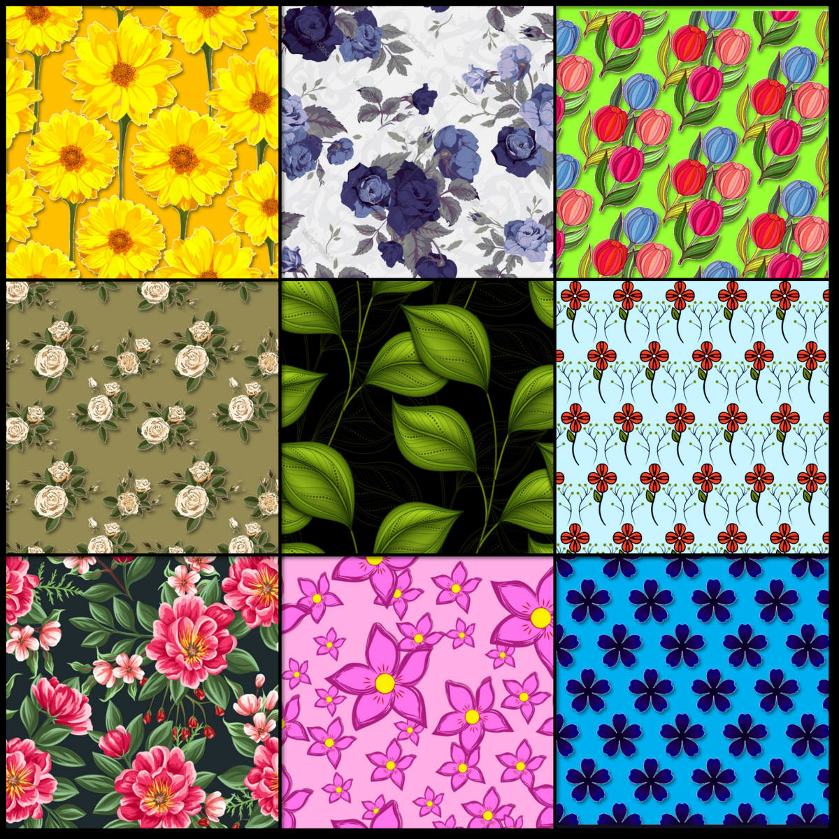 Solve Flower patterns 97 jigsaw puzzle online with 324 pieces