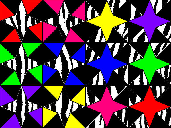 Solve Zebra Stars jigsaw puzzle online with 63 pieces