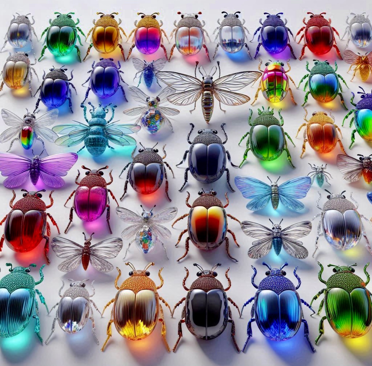 Solve Cherub Scarabs jigsaw puzzle online with 81 pieces