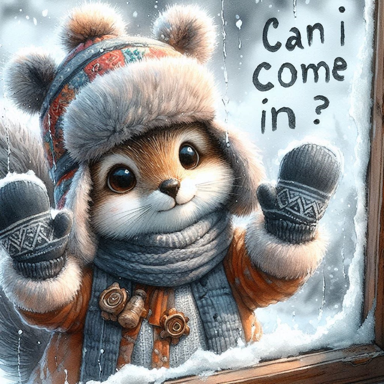 Solve Cold Little Squirrel (resizable 9pcs-600pcs) jigsaw puzzle online ...